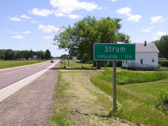 Strum, Wisconsin Tour - Population Sign