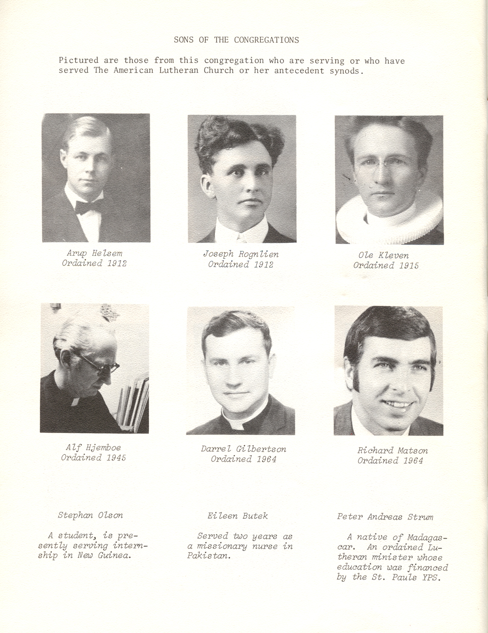 Story of a Lutheran People, Strum, Wisconsin 1872-1972